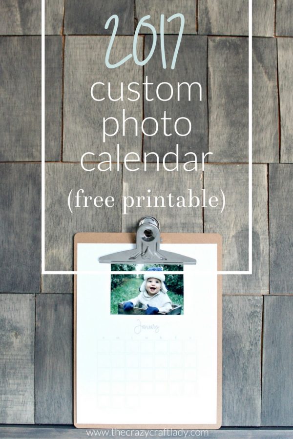 2017 Custom Photo Calendar - The Crazy Craft Lady