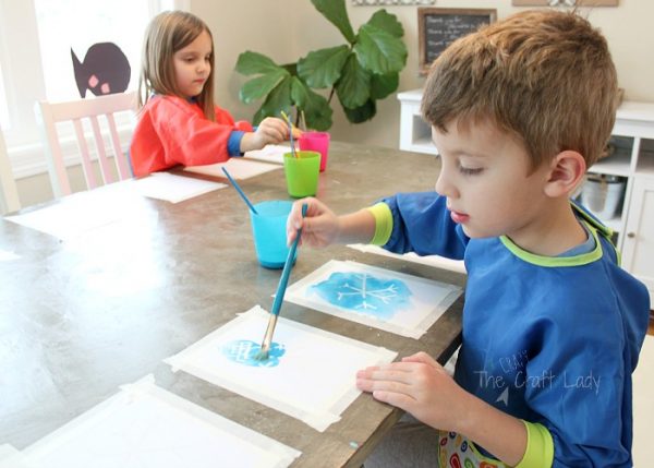 Winter Magic Watercolor Craft - The Crazy Craft Lady