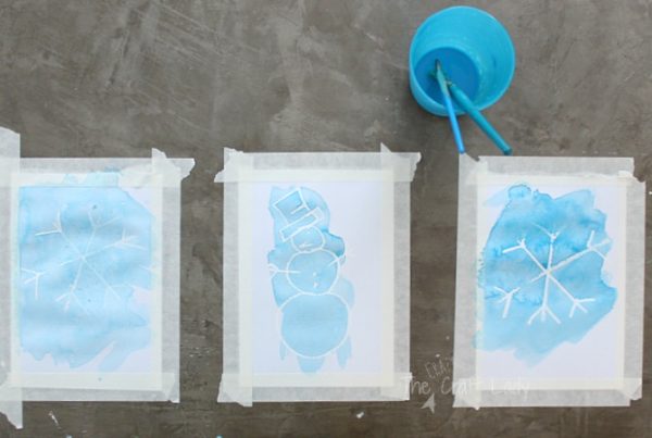 Winter Magic Watercolor Craft - The Crazy Craft Lady