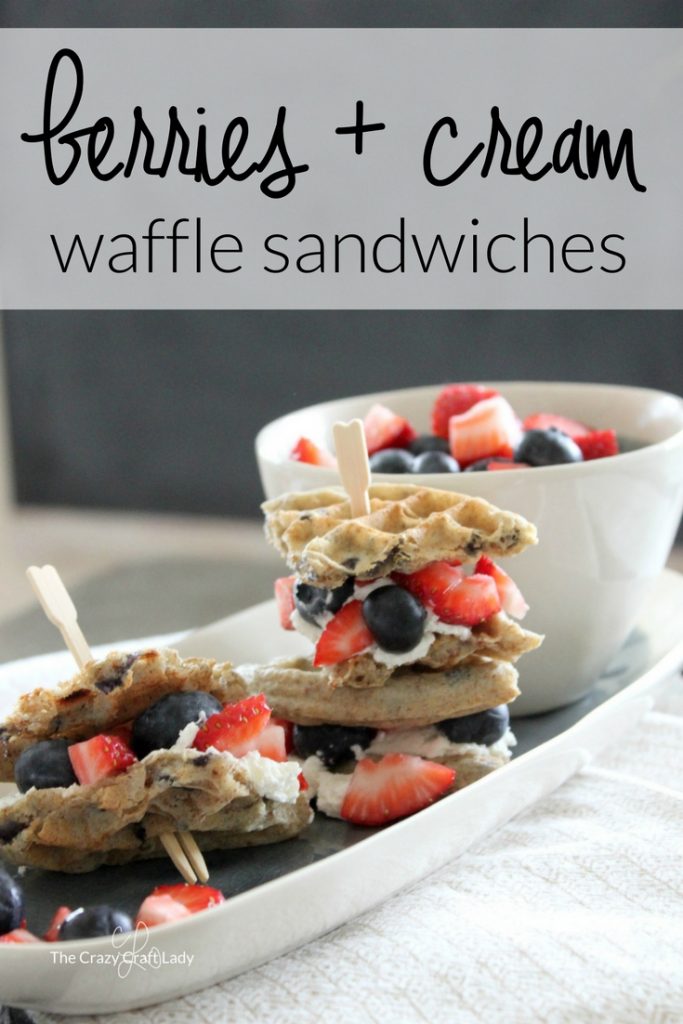 Berry Waffle Sandwiches: with fresh fruit and whipped cream cheese