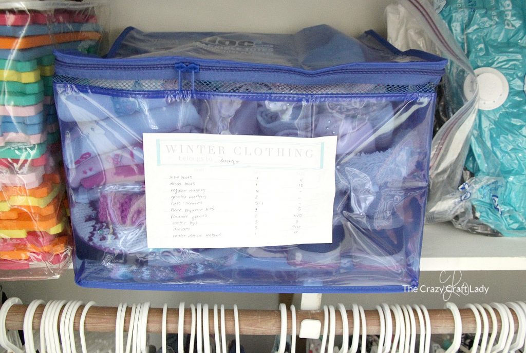 How to Store and Label Winter Clothing using Space Bags and Totes - The ...