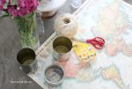 Tin Can Vases: Upcycling with Map Paper - The Crazy Craft Lady