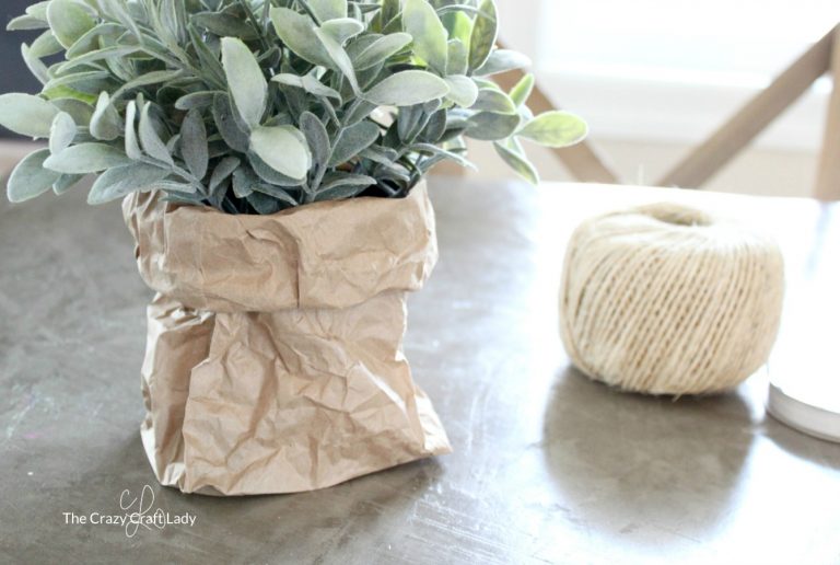 Use a Brown Bag to Make a Paper Vase for Indoor Greenery - The Crazy ...