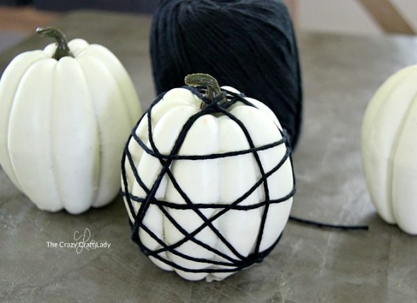 Spider Web Pumpkins - The Easiest Way to Decorate Pumpkins - The Crazy ...