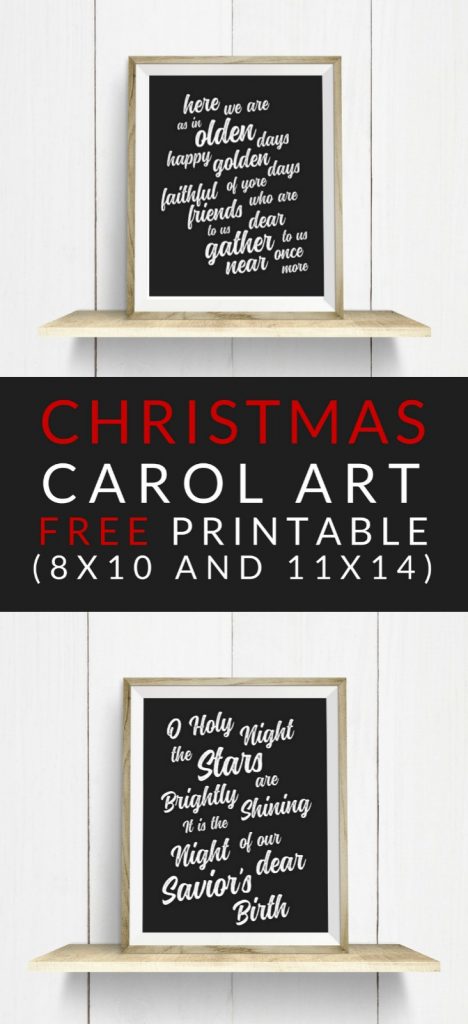 Christmas Carol Art - FREE Christmas Printables - The Crazy Craft Lady