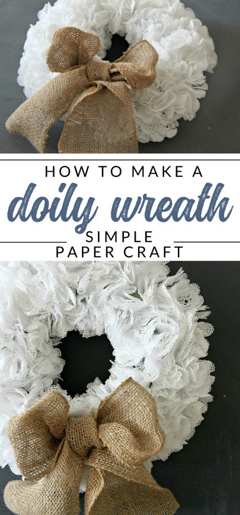 Simple Paper Craft - How to Make a Doily Wreath - The Crazy Craft Lady