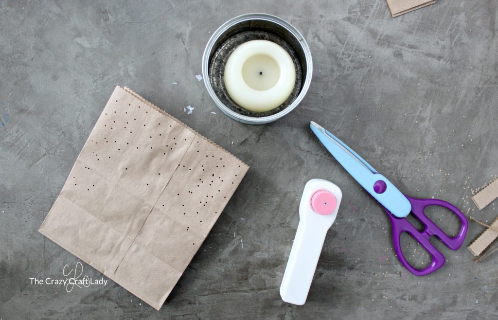 Paper Bag Lanterns - Simple Winter Paper Craft - The Crazy Craft Lady