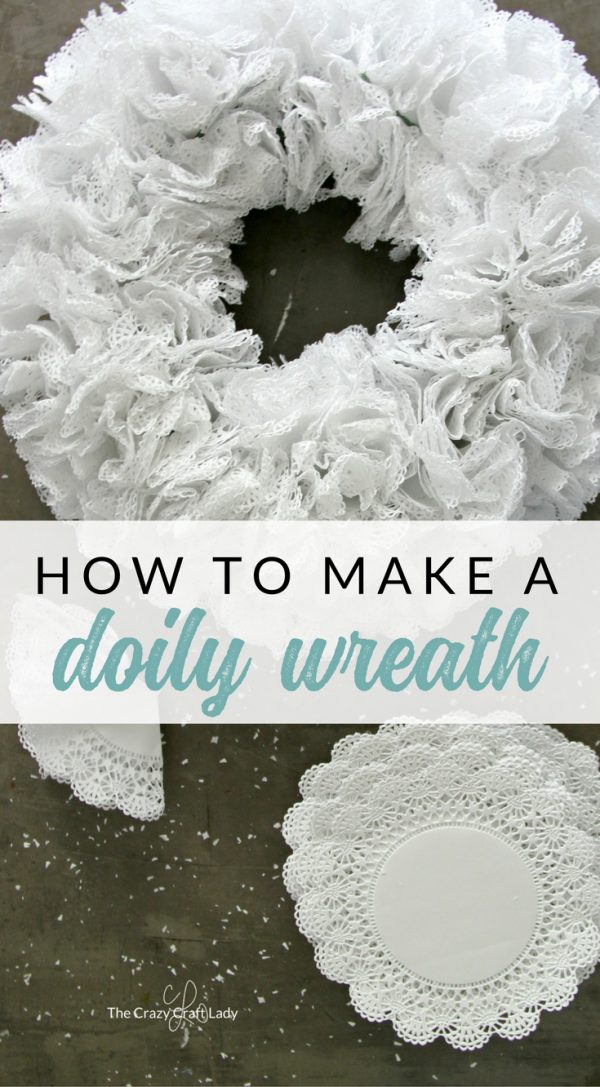 Simple Paper Craft - How to Make a Doily Wreath - The Crazy Craft Lady