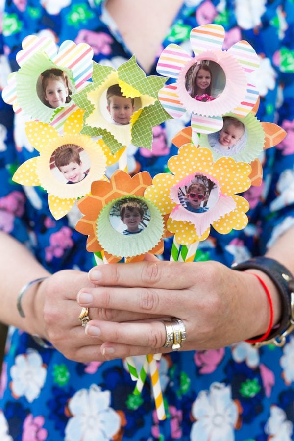 Easy Kids Craft Paper Flower Bouquet - The Crazy Craft Lady