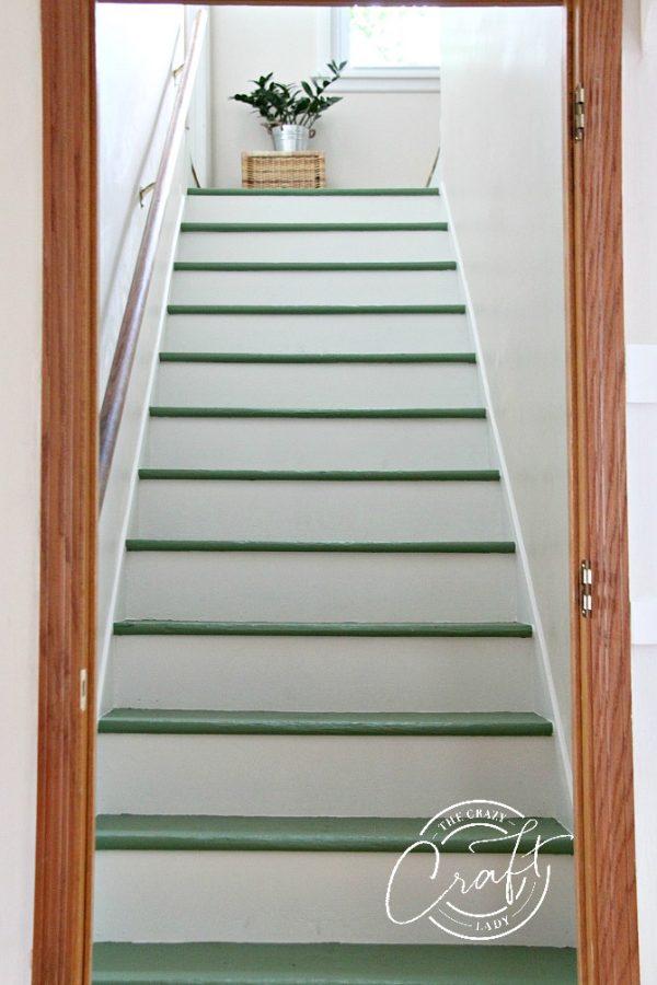 DIY Stair Trim - How to Add a Faux Stair Skirt - The Crazy Craft Lady