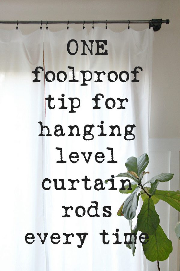 Curtain Hanging Hack - How to Hang a Perfectly Level Rod - The Crazy ...