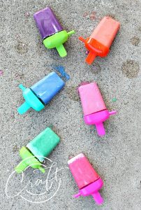 Frozen Chalk Popsicles - DIY Sidewalk Chalk - The Crazy Craft Lady