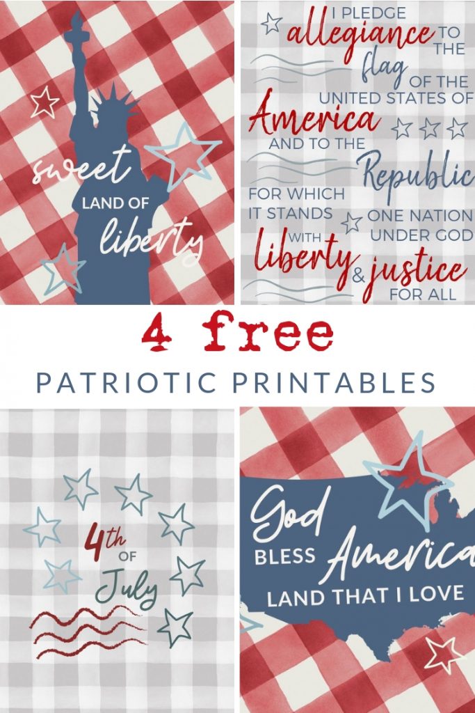 Buffalo Check Patriotic Printables - The Crazy Craft Lady