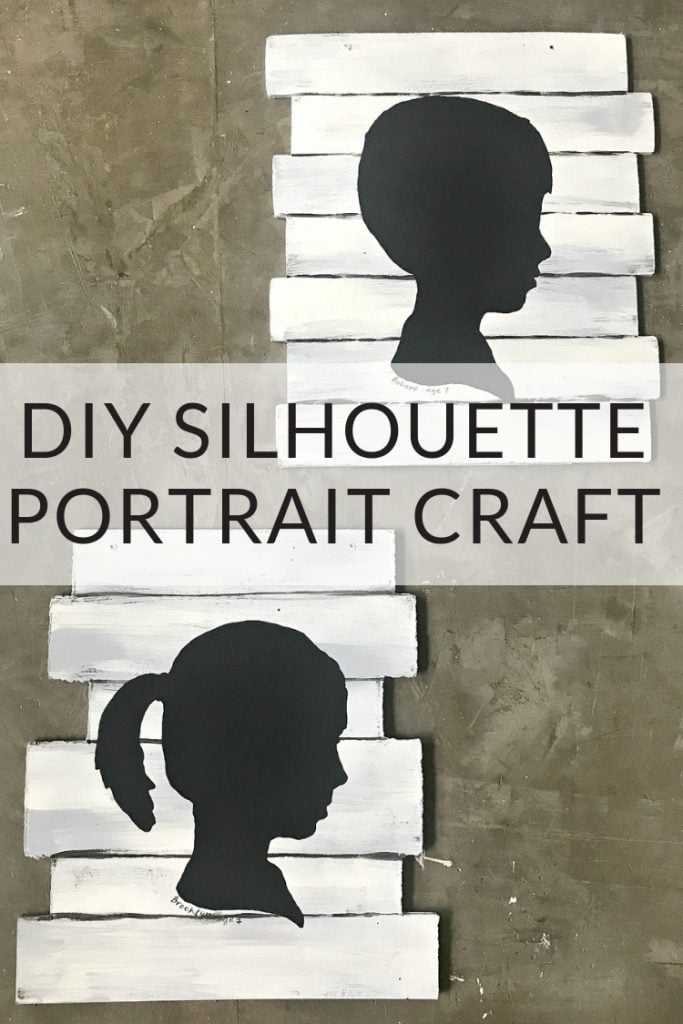 Kids Silhouette Portrait Craft -TRACING SILHOUETTE - The Crazy Craft Lady