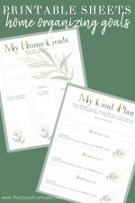 Set Home Organizing Goals with this FREE Printable - The Crazy Craft Lady