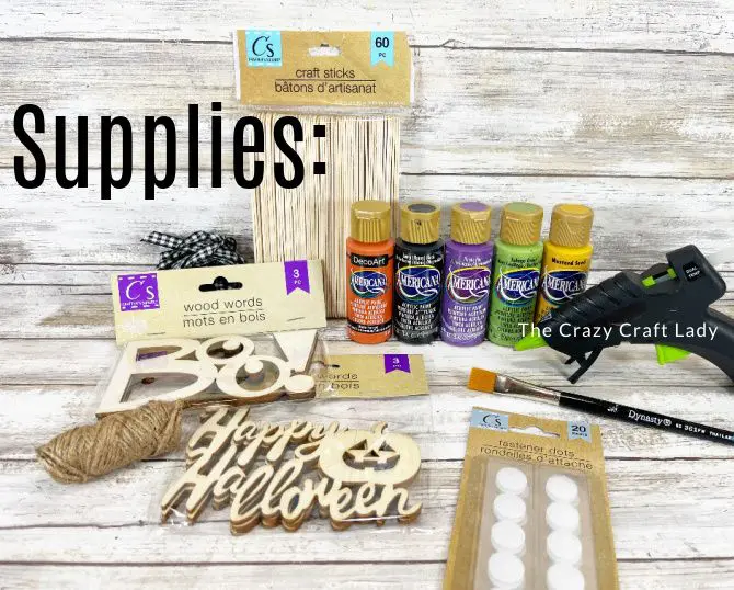 DIY Halloween Mini Signs - Made from Wooden Craft Sticks