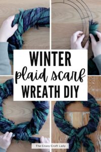 DIY Winter Scarf Wreath - The Crazy Craft Lady