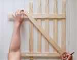 DIY Paint Stick Picket Fence - an Easy Door or Wreath Hanger