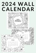 Free Printable 2024 Coloring Calendar - The Crazy Craft Lady
