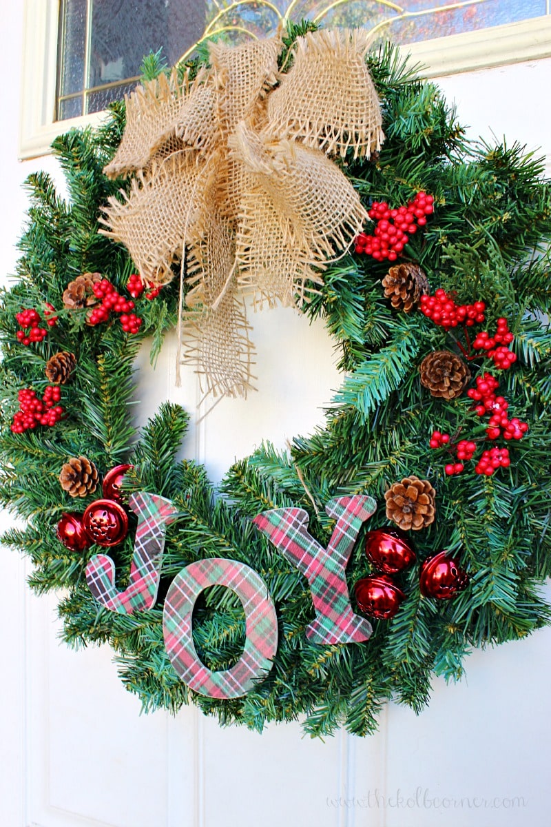24 Gorgeous Dollar Store Christmas Wreaths - The Crazy Craft Lady