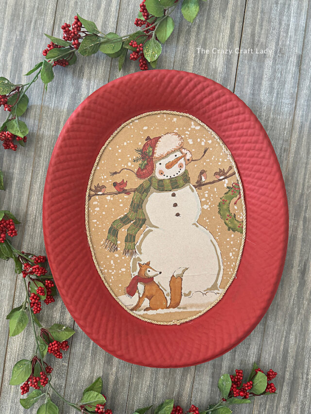 Christmas Serving Tray Picture Frame - The Crazy Craft Lady