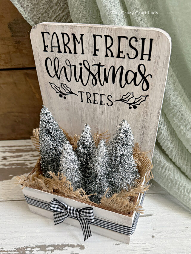 Dollar Store Mini Tree Farm Craft - The Crazy Craft Lady