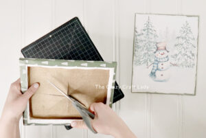 Winter Snowman Busted Canvas - The Crazy Craft Lady