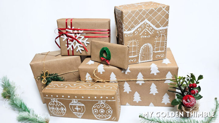Brown Paper Gift Wrap Ideas - The Crazy Craft Lady