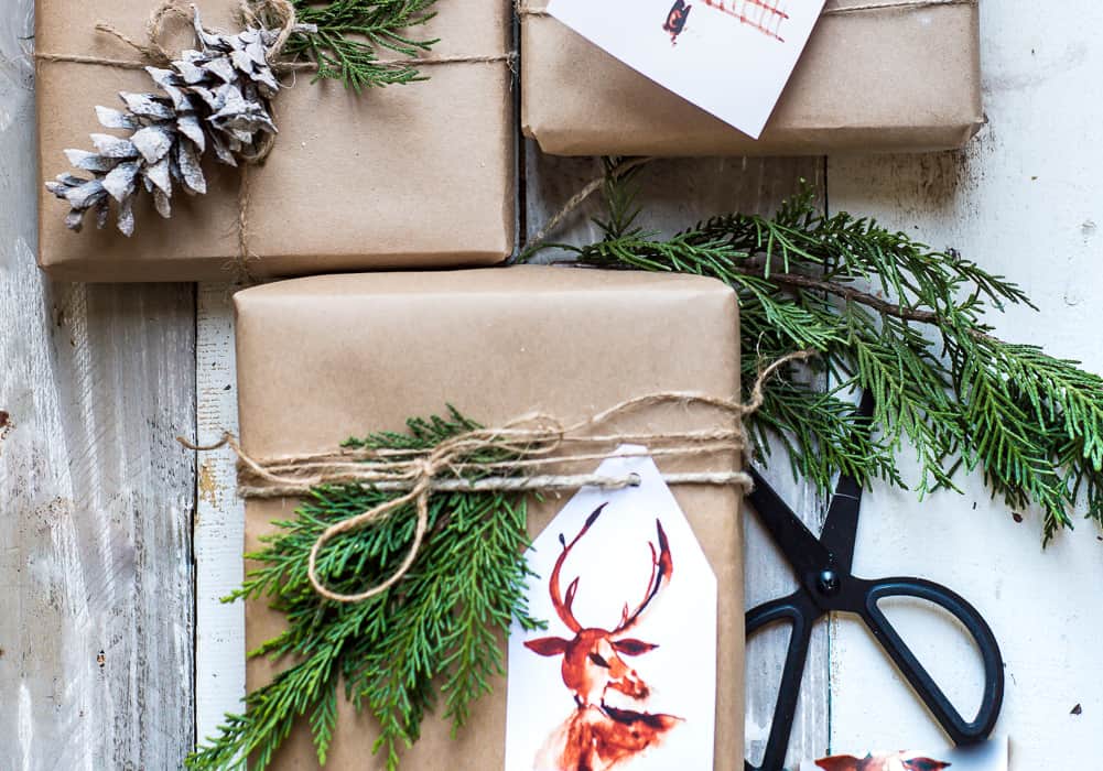 Brown Paper Gift Wrap Ideas - The Crazy Craft Lady
