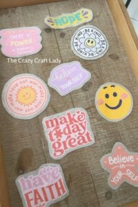 DIY Packing Tape Stickers - The Crazy Craft Lady