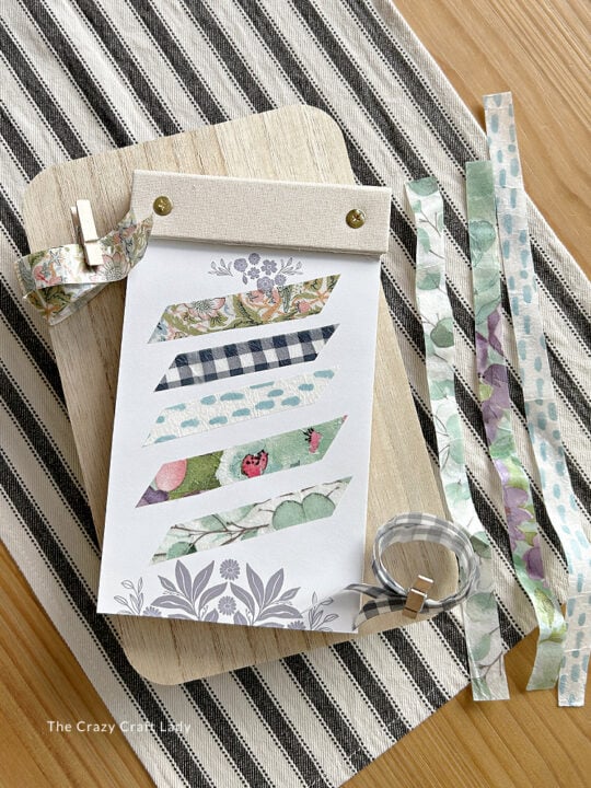 DIY Washi Tape using Packing Tape - The Crazy Craft Lady