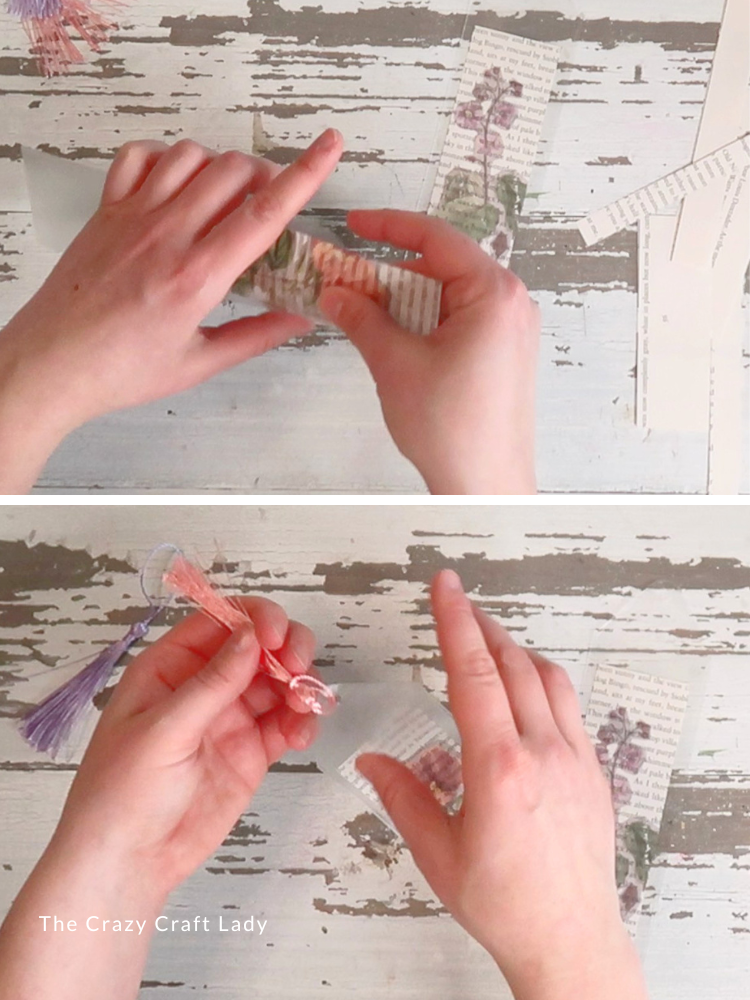 Book Page Floral Bookmarks - The Crazy Craft Lady